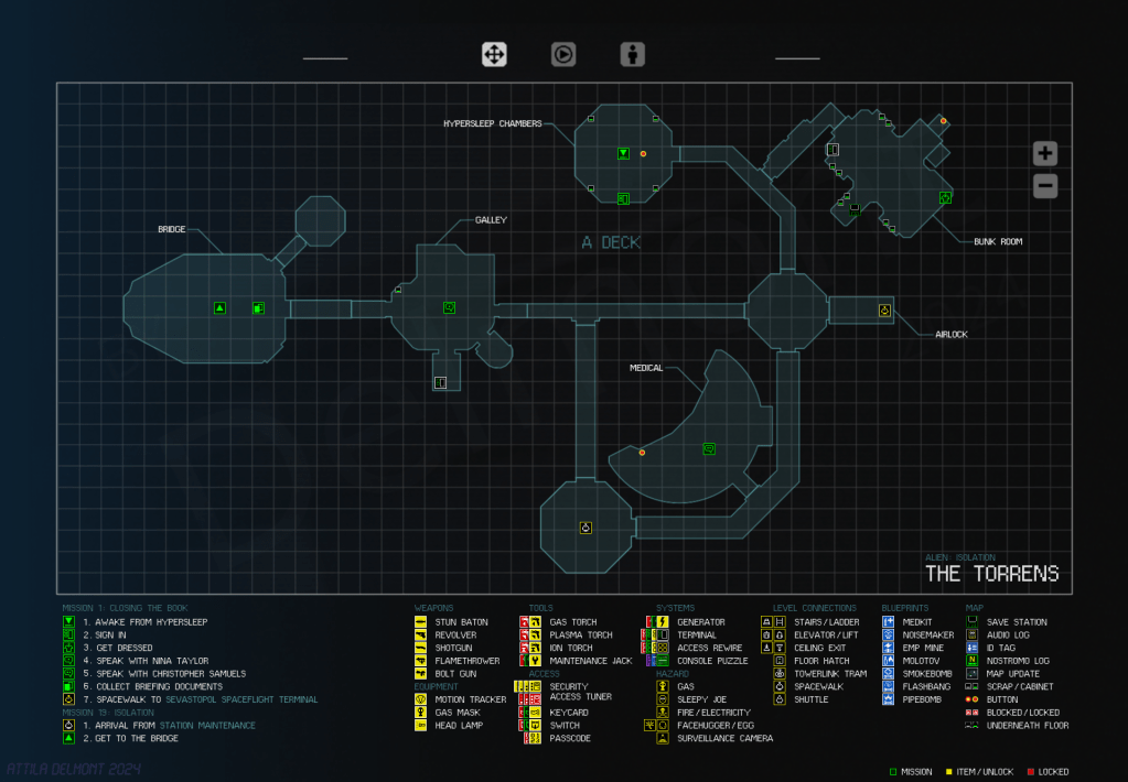 Alien: Isolation Campaign Maps – Survivor Incognito